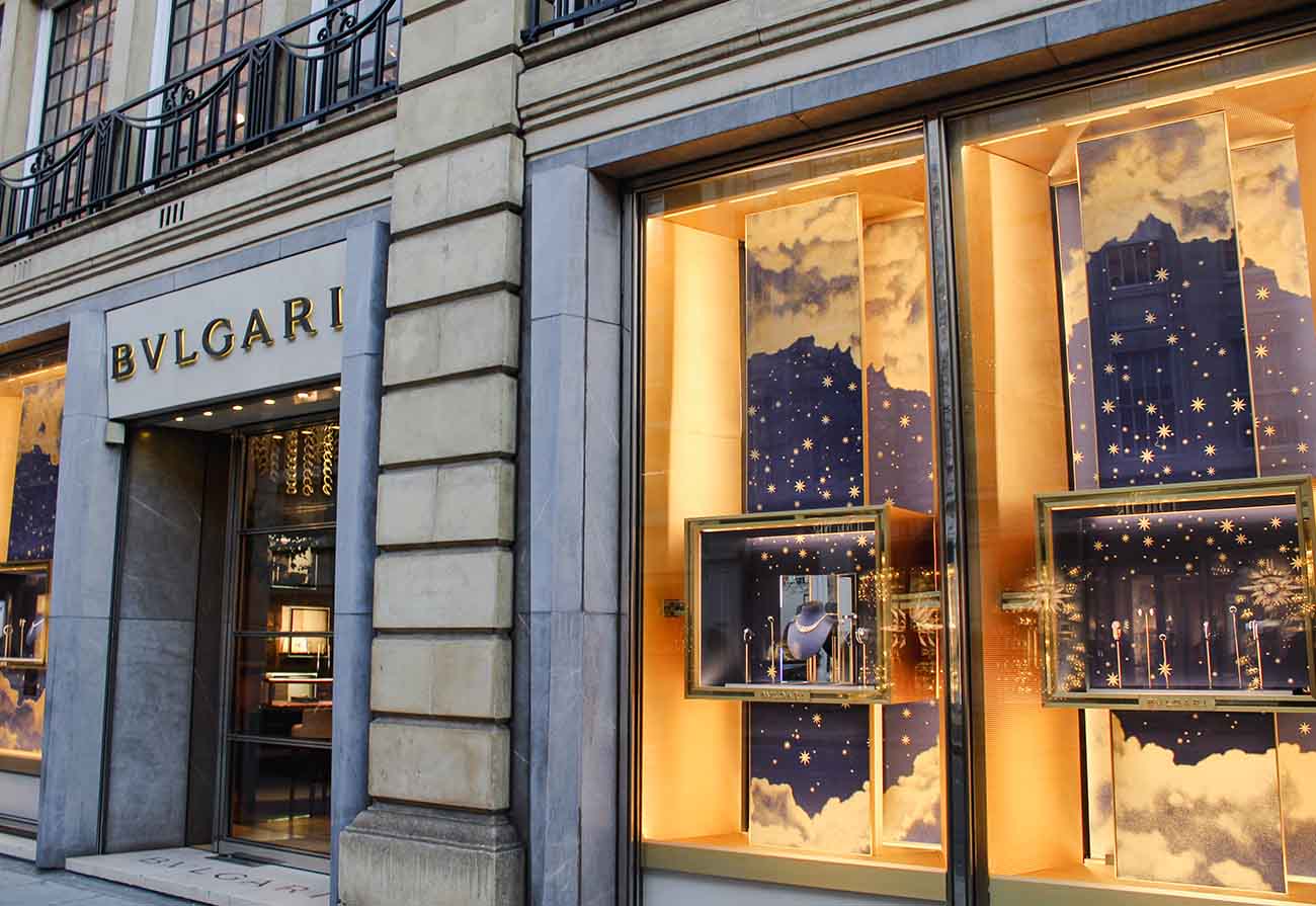 Christmas window displays on Sloane Street - Sloane Street